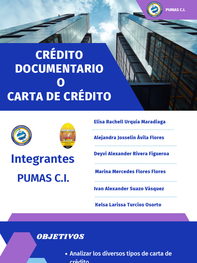 CRÉDITO DOCUMENTARIO | PDF | Carta de crédito | Economias