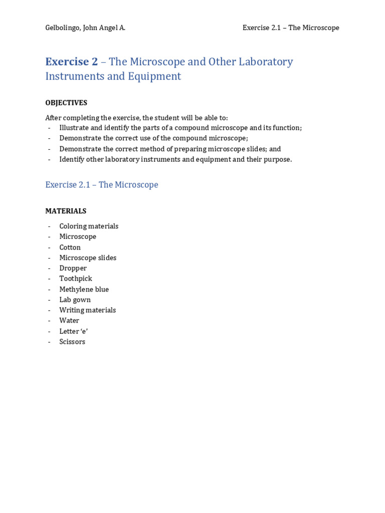 MicroBiology Compilation of NCM 1204L Exercises Activity 2.1 | PDF | Blood Type | Blood Cell