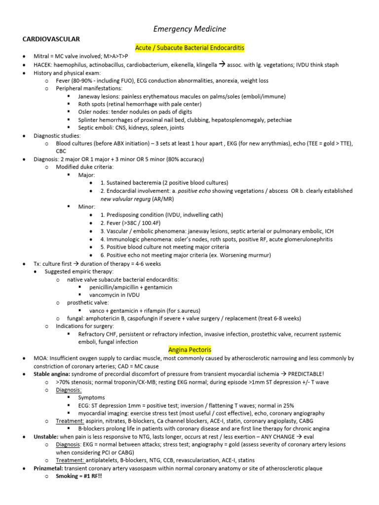 Emergency Medicine End of Rotation Exam 1 | Download Free PDF | Elbow ...