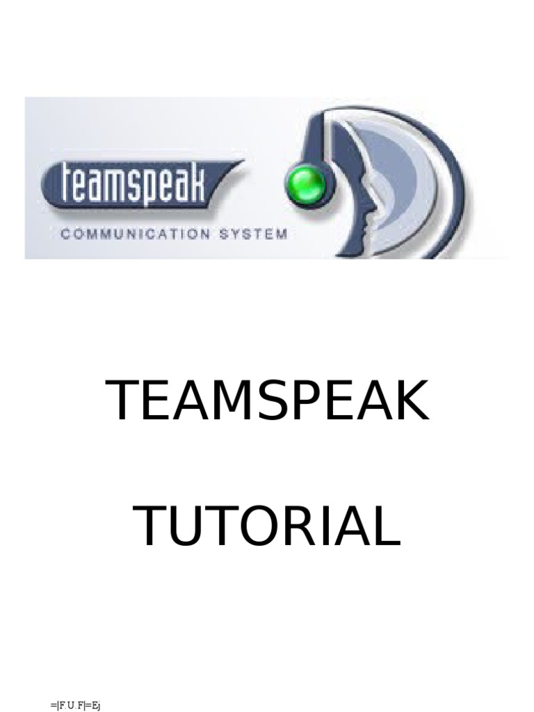 TeamSpeak Tutorial Official | PDF | Microphone | Password