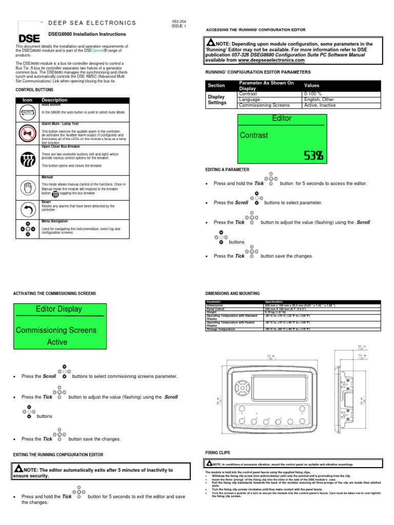 DSE G8680 Installation Instructions | PDF | Electrical Components ...