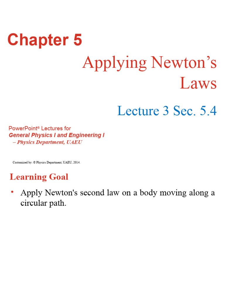 Ch05 Lecture03 | PDF | Force | Acceleration