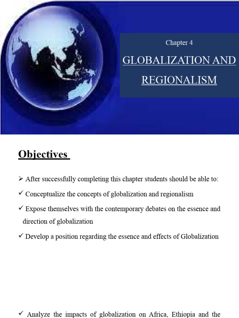 Globalization and Regionalism in Africa | PDF | Globalization ...