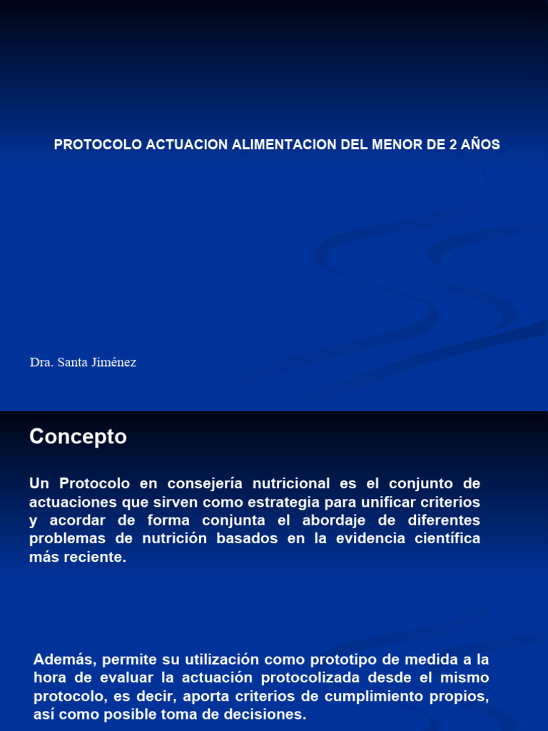 Protocolo Nutricional para Menores de 2 Años | PDF | Amamantamiento ...