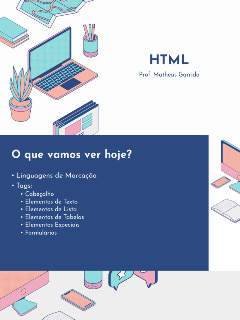 HTML (Aula 01) | PDF | Html | Linguagem de marcação