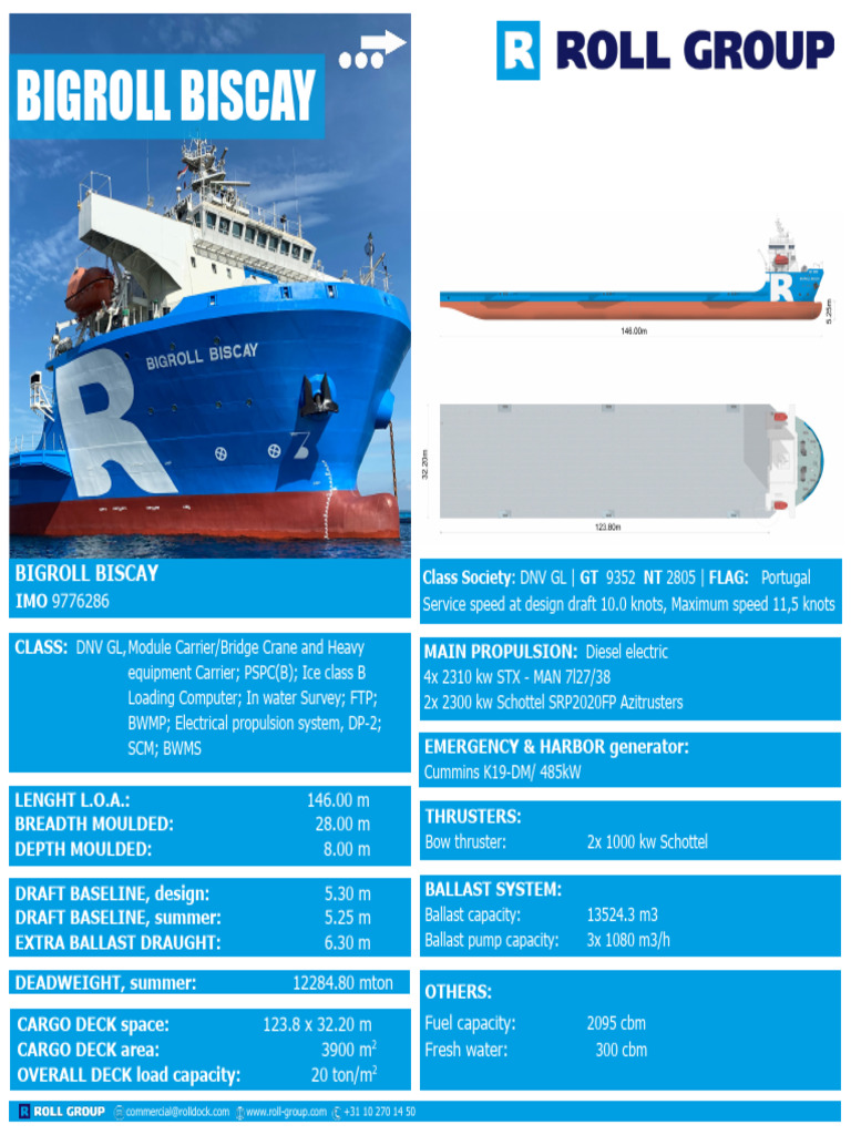 BigRoll Biscay Vessel Specs 2020 02 | PDF