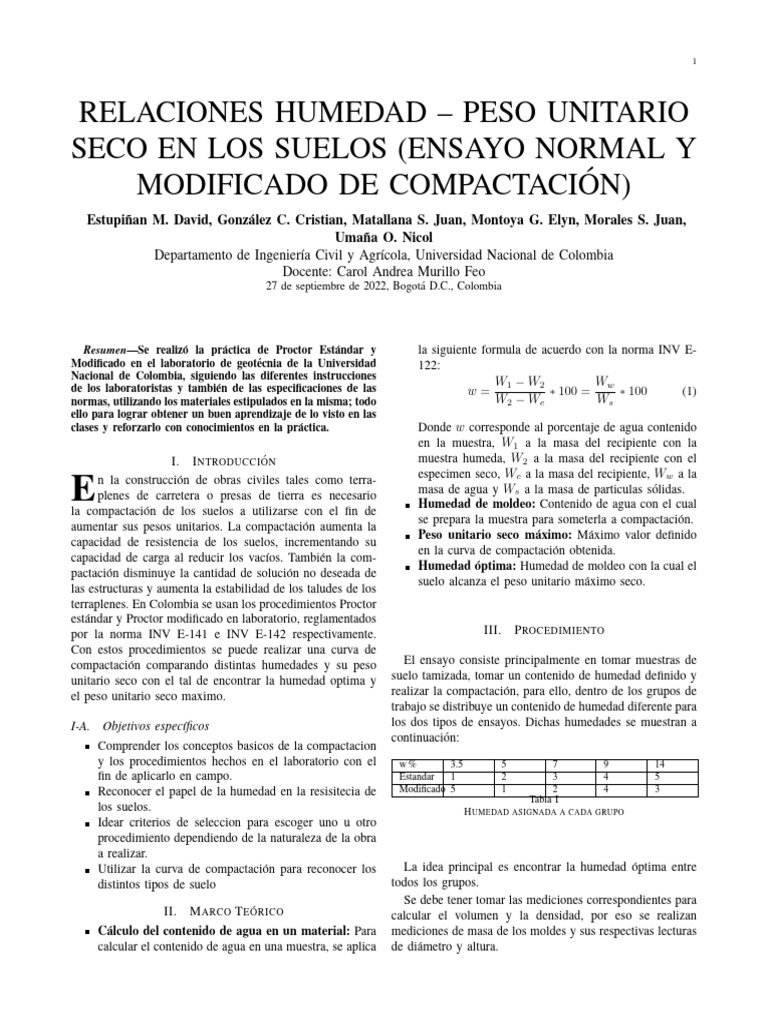 INV 141 142 PR Ctor Est Ndar y Modificado | PDF | Horticultura | Metrología