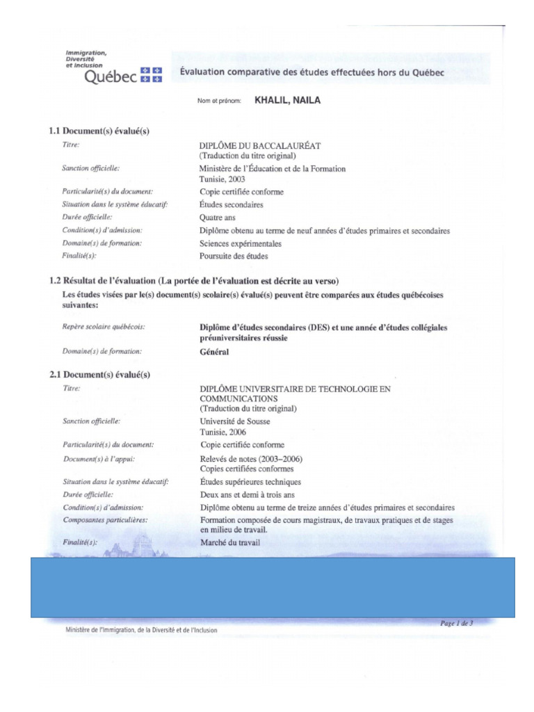 Exemple Evaluation Comparative | PDF