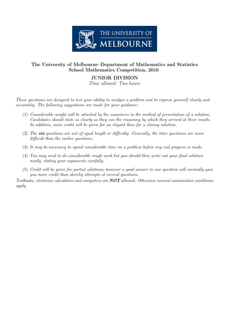 School Mathematic Competition 2016 Solutions | PDF | Lancelot | Guinevere