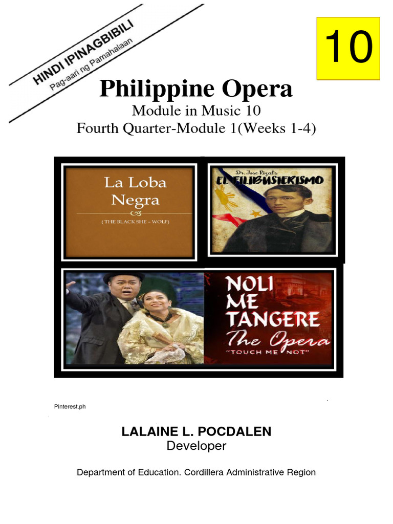 Music10 Q4 W1-4 Philippine-Opera MP | PDF