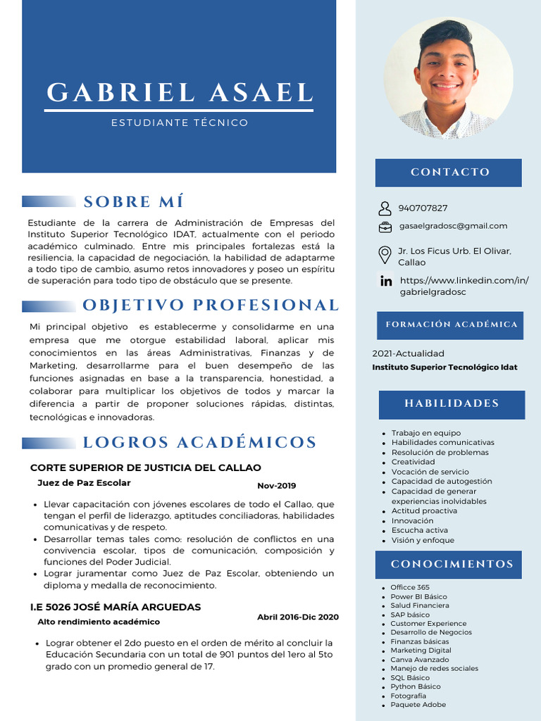 CV Gabriel Grados | PDF | Marketing | Comercio electrónico