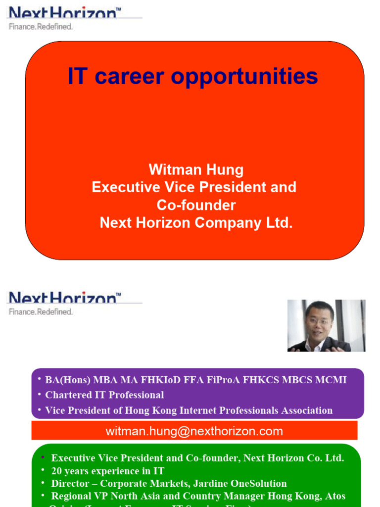 It Career Opportunities 5584b74974b83 | PDF | Outsourcing | Computing