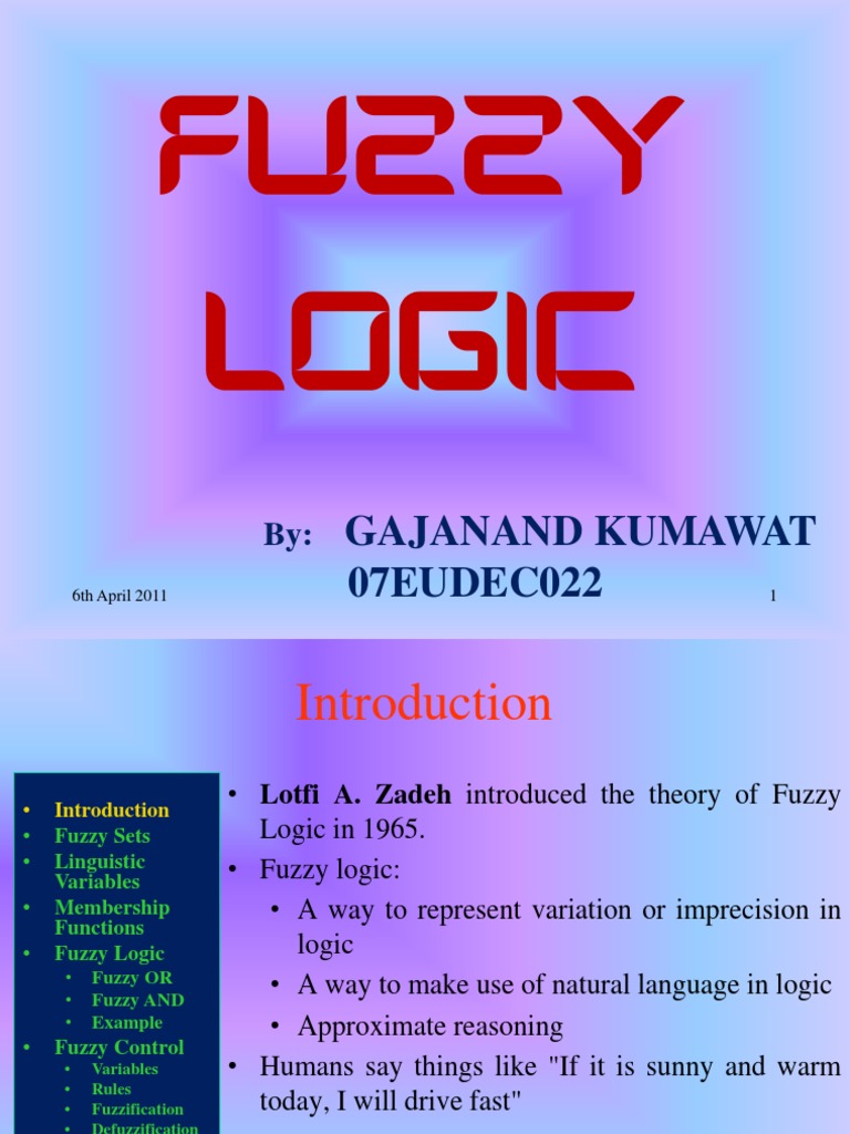 Fuzzy Logic Ppt Fuzzy Logic Computational Neuroscience