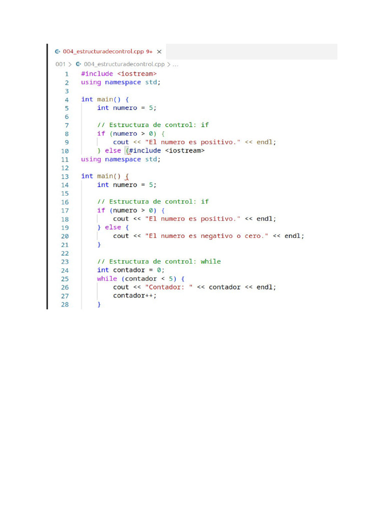 Estructuras de Control en Programación | PDF