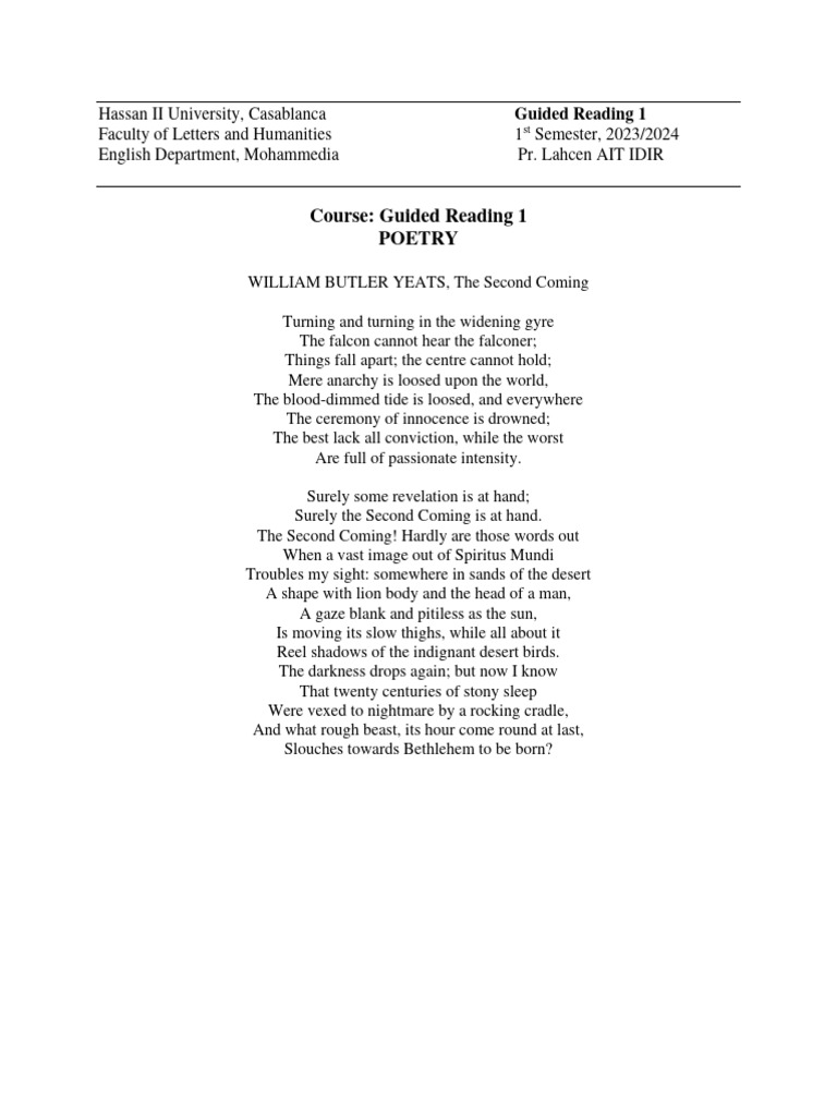 Guided Reading Poetry S1 | PDF | Young Adult