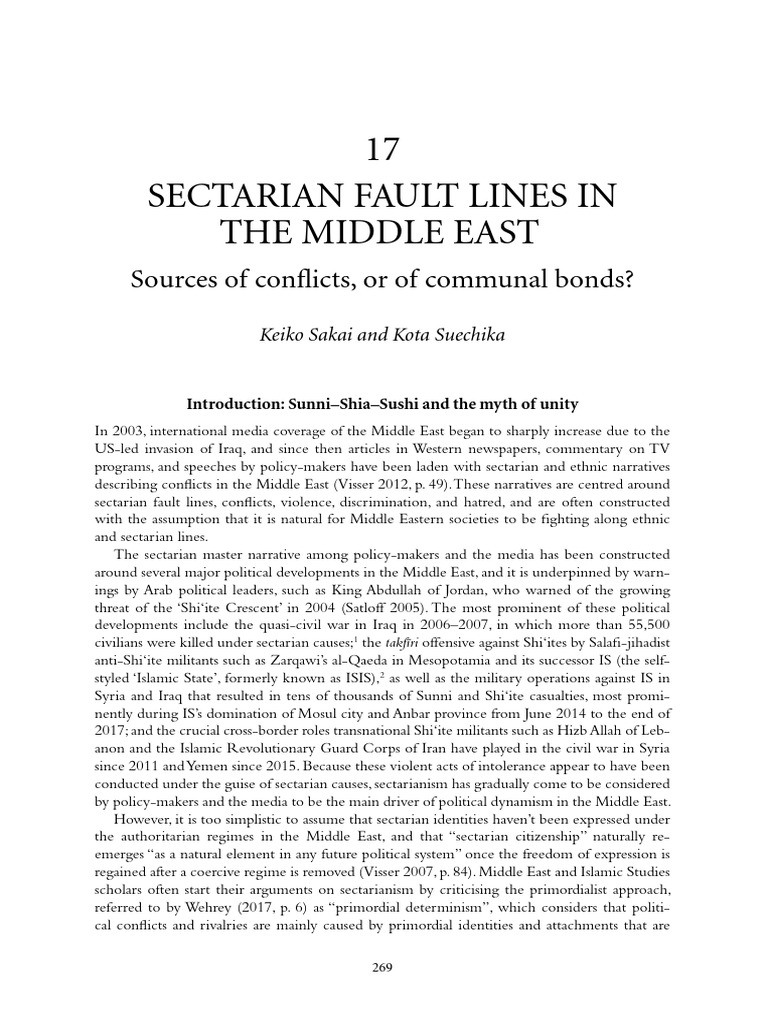 17.sakai, Suechika - Sectarian Fault Lines | PDF | Sectarianism | Shia ...