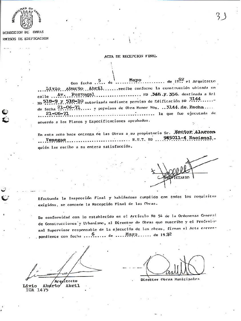 Acta Recepcion Final - 0079 | PDF