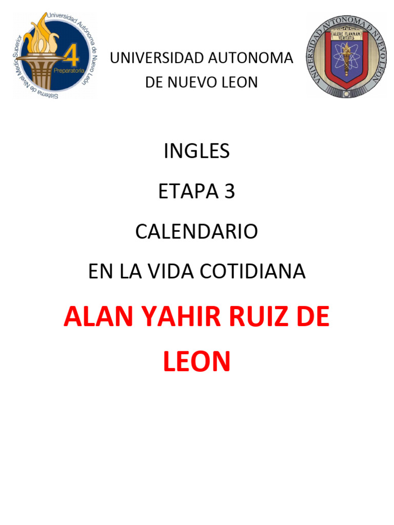 Daily Routine Calendar for Students | PDF | Language Arts & Discipline