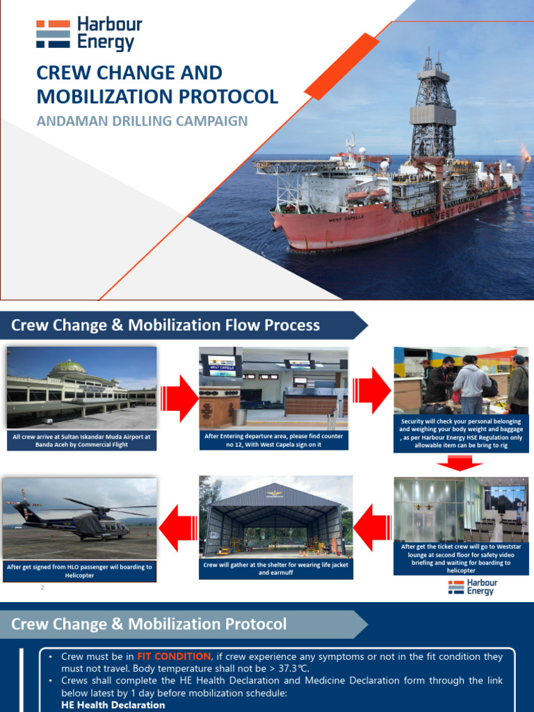 Andaman Crew Change & Mobilization 2023 Rev1-1 | PDF