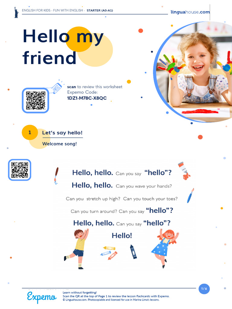 Fun English Activities for Kids A0-A1 | PDF