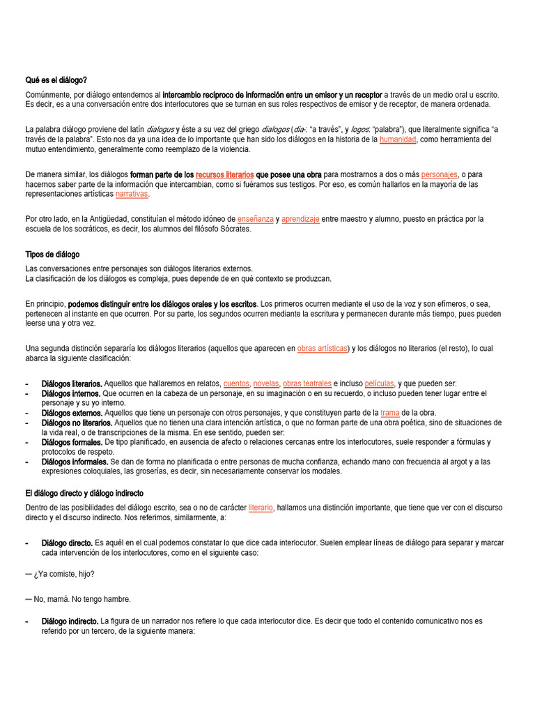 Tipos de Diálogo y Registros Lingüísticos | PDF | Lingüística | Monólogo
