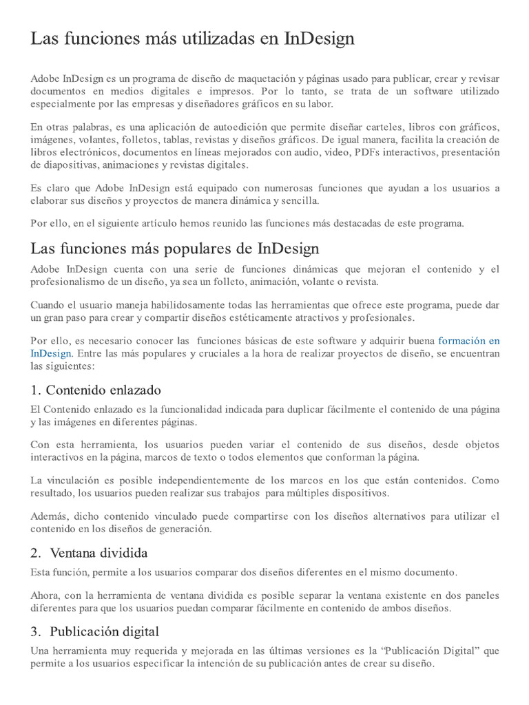 Funciones Más Utilizadas | PDF