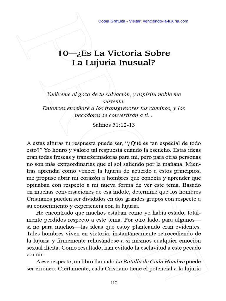 10 Es La Victoria Sobre La Lujuria Inusual | PDF | Lujuria | Pecado