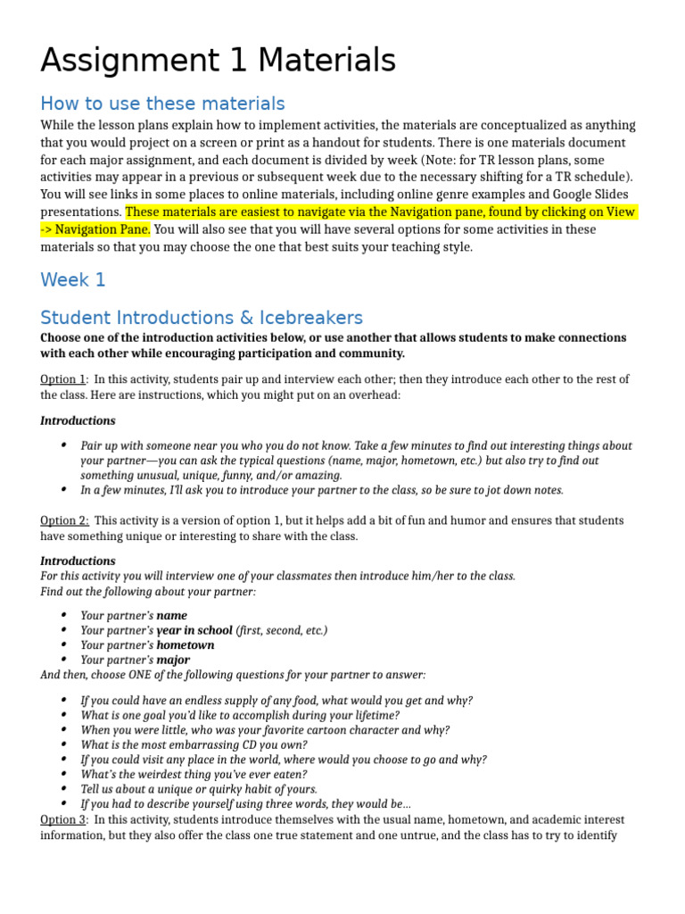 Assignment 1 Materials | PDF | Food Bank | Rhetoric