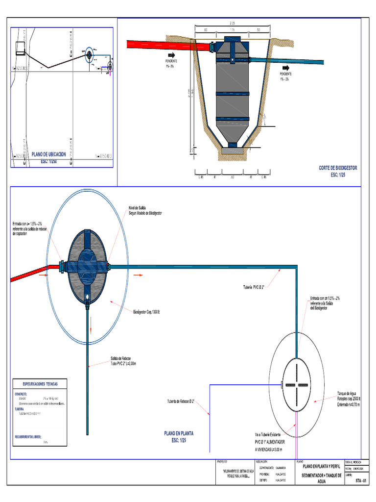 Plano Mejoramiento Del Sistema de Agua Potable Layout1 - V2 | PDF