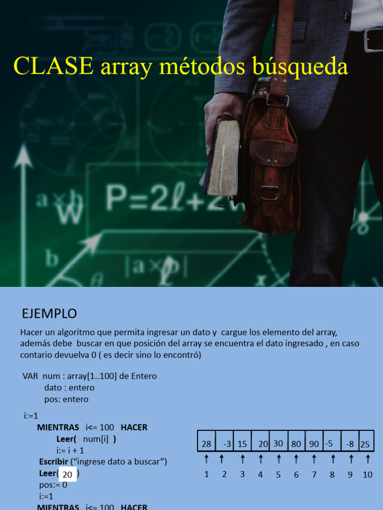 Metodo Busqueda Y Ordenamiento Array Pdf Algoritmos Y Estructuras De Datos Algoritmos