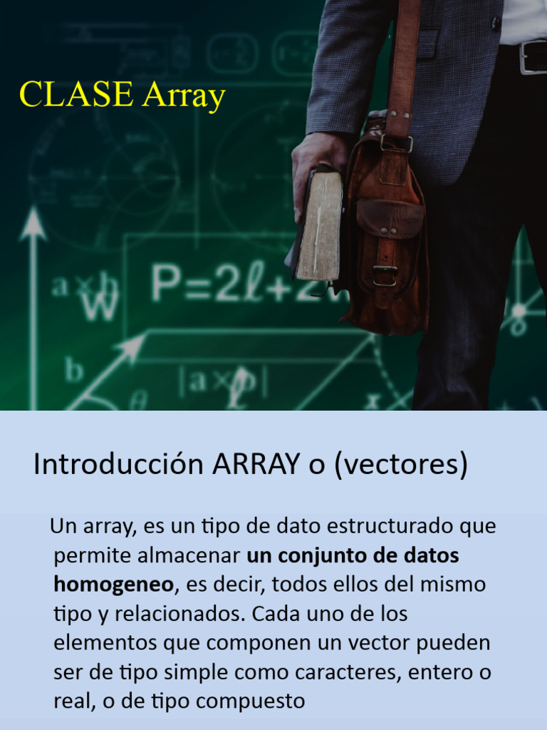 Array introduccion | PDF | Programación de computadoras | Datos de ...