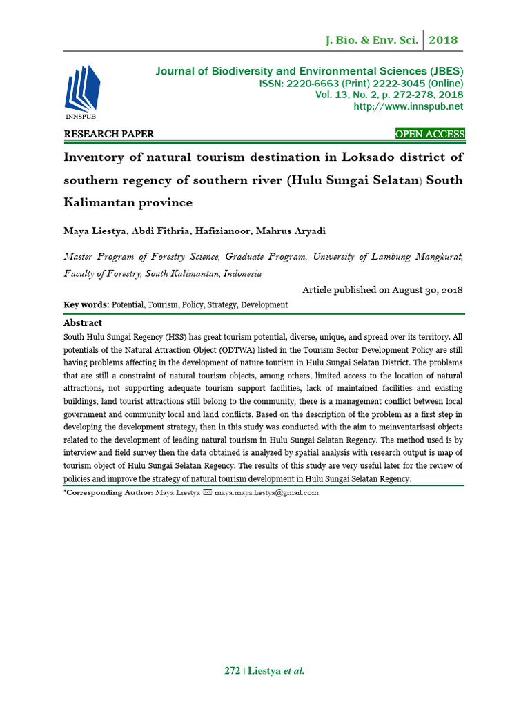 19-2018 INVENTORY OF NATURAL DESTINATION TOURISM Jurnal Maya Liestya ...