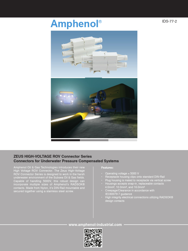 Amphenol ZEUS High-Voltage ROV Connector Series | PDF | Electrical ...