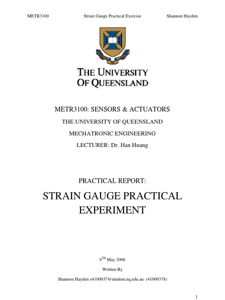 Strain Gauge | PDF | Amplifier | Experiment