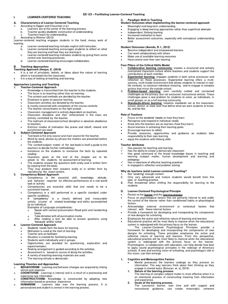 FLCT Review Material For Distribution 2024 2 | PDF | Learning | Motivational