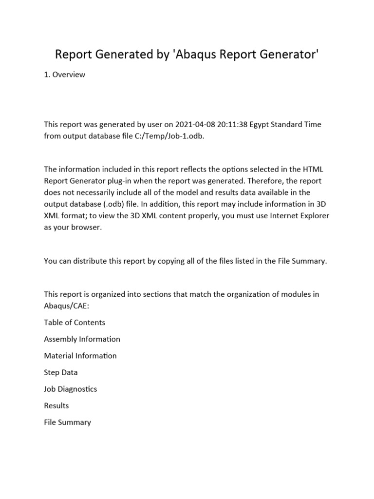 Project2 Abaqus Pdf Databases Computer File