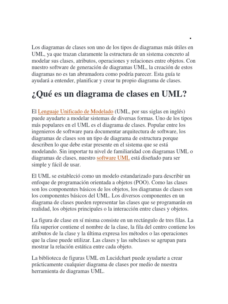 Diagrama de Clases | PDF | Lenguaje de modelado unificado | Objeto (informática)