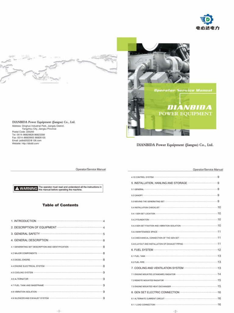 Gen Set Manual | PDF
