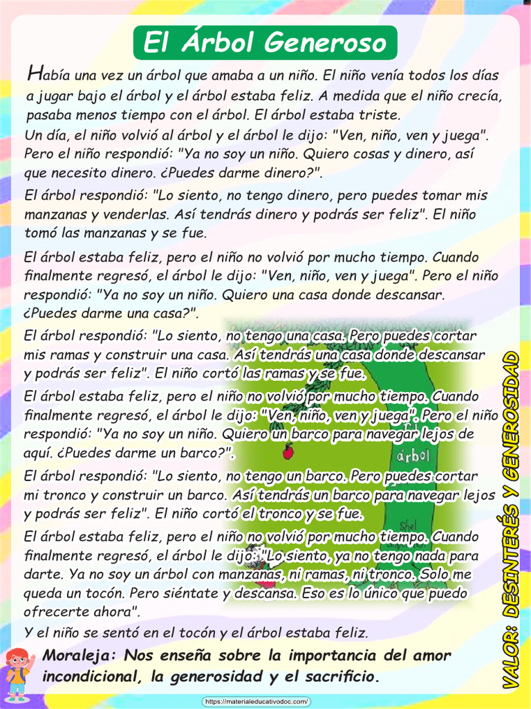 El árbol generoso: un cuento de amor | PDF