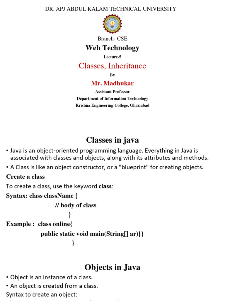 Lecture 5 | PDF | Inheritance (Object Oriented Programming) | Class (Computer Programming)