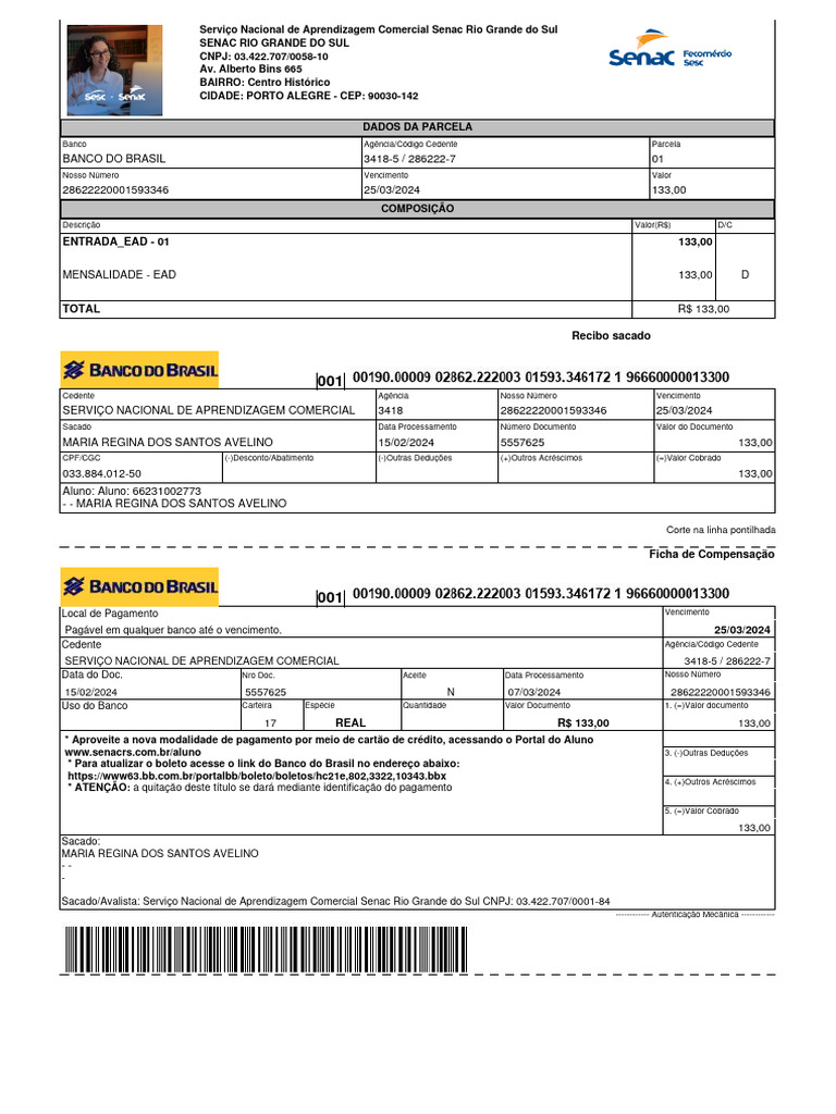 Boleto Mar 2024 | PDF | Brasil | Dinheiro