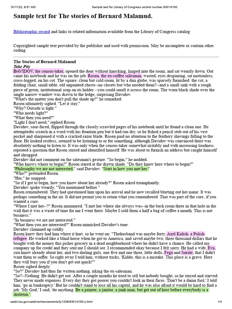Week 11 - Take Pity (Short Story) | PDF | Mystery, Thriller & Crime ...