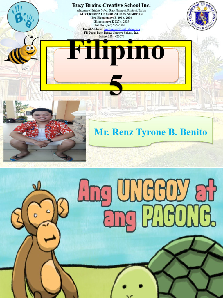 Ang Pagong at Ang Unggoy Gr. 5 | PDF