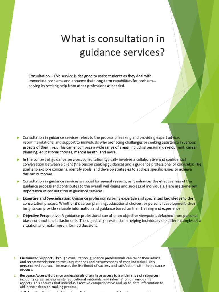 Consultation in Guidance Services | PDF | Empowerment | Goal