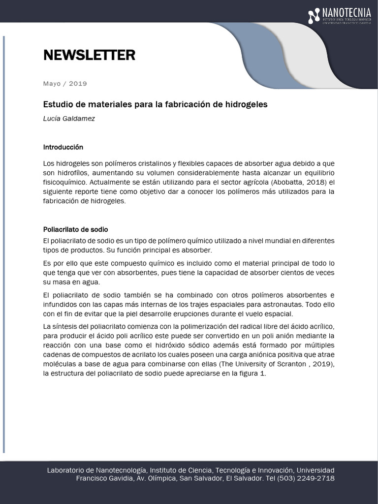 Nanoboletin Mayo-2019 | PDF | Agua | Pintura acrilica