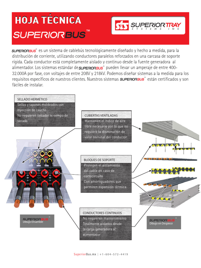 Electroducto SuperiorBus Hoja Tecnica (Es) | PDF | Transmisión de ...