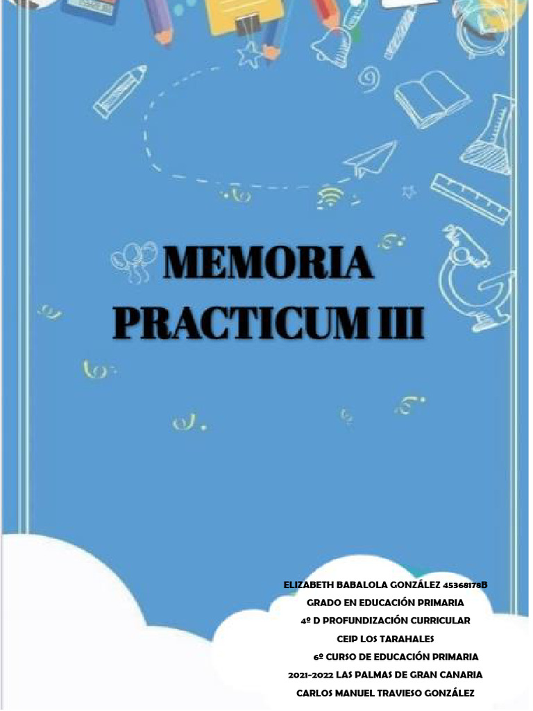 Memoria Practicum III | Descargar gratis PDF | Educación primaria | Enseñando