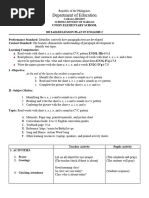 A Detailed Lesson Plan in Grade 2 (Physical Education) | PDF | Learning ...