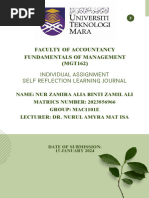 Self Reflection Learning Journal Assignment MGT 162 | PDF ...