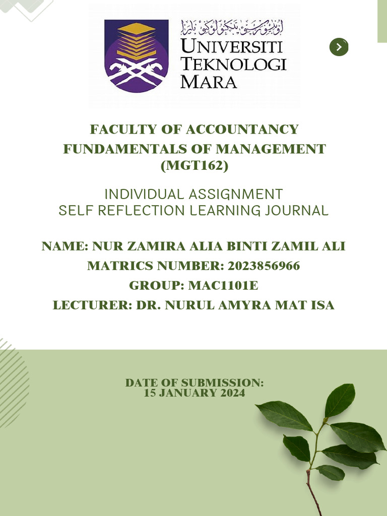 MGT162 Individual Assignment | PDF | Communication | Leadership